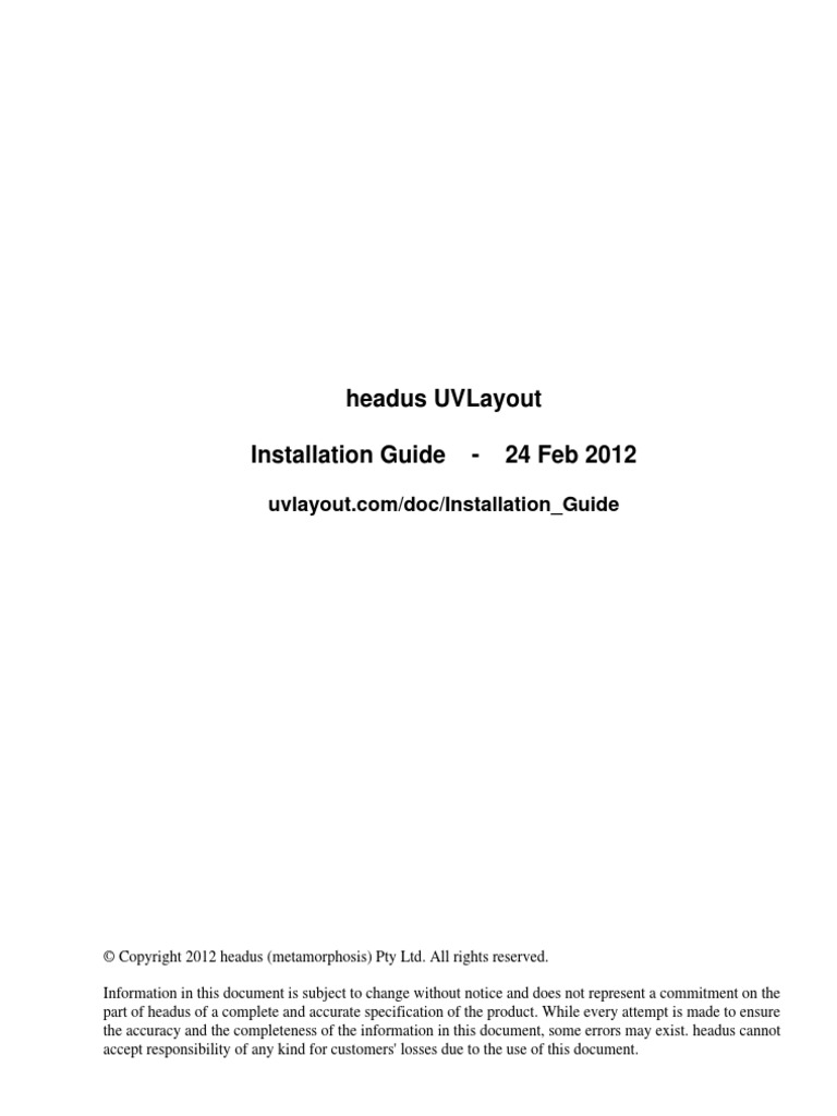 UVLayout Installation Guide | PDF | Microsoft Windows | Installation ...