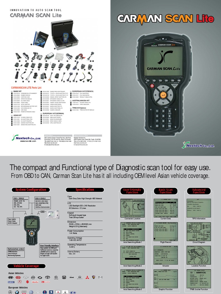 Carman Scan Lite Brochure | PDF | Land Vehicles | Road Vehicles