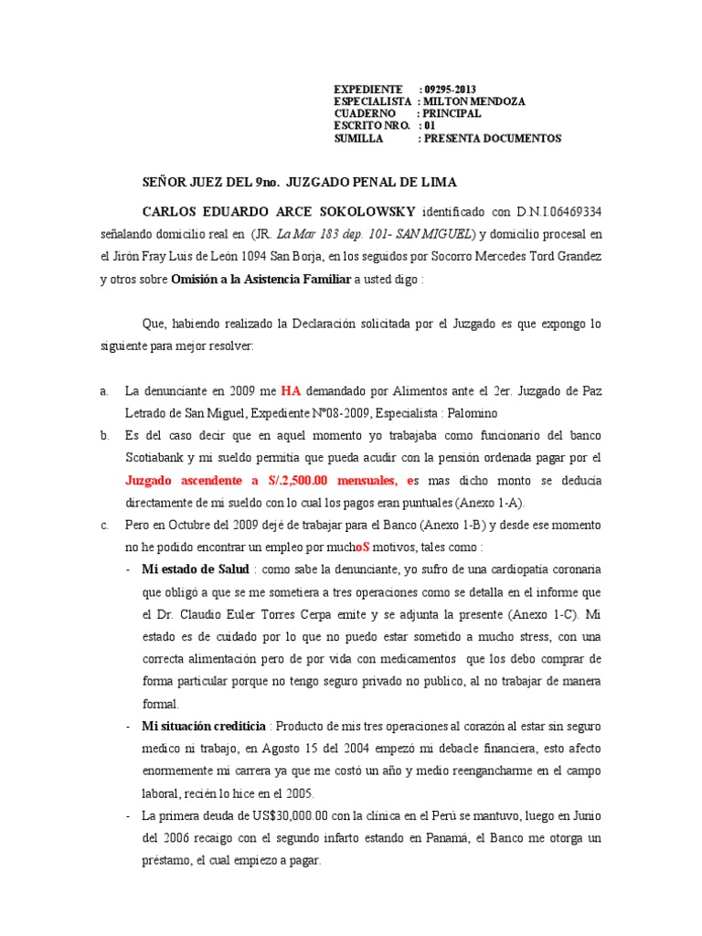 Esc. 01 Presenta Documentos | PDF | Deuda | Bancos