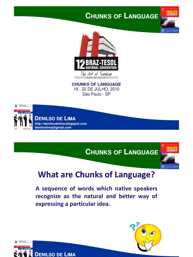 Chunks de Linguagem em Inglês e Português | PDF | Comunicação | Semiótica