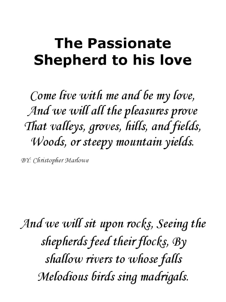 Marlowe's Passionate Shepherd Poem | PDF | Poetry | Classics