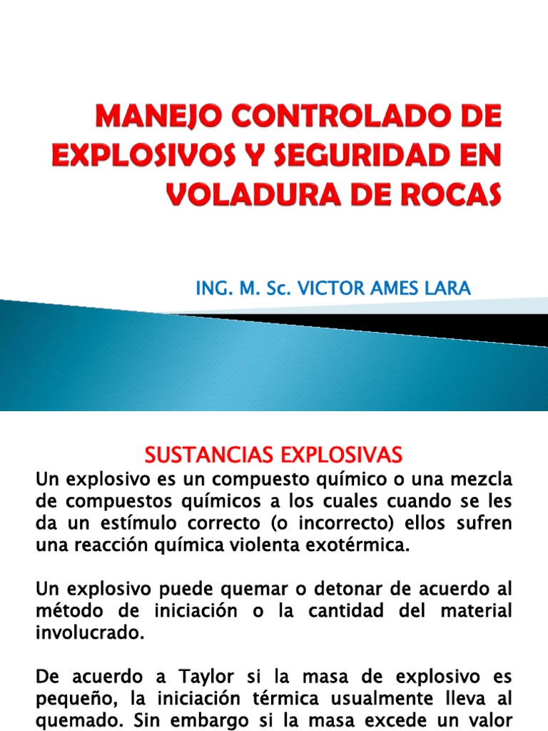 Manejo Controlado de Explosivos y Seguridad en Voladura Civil | PDF | Material explosivo | Aluminio