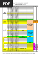 SMU Academic Calendar 2025-26 | PDF | Educational Stages | Higher Education