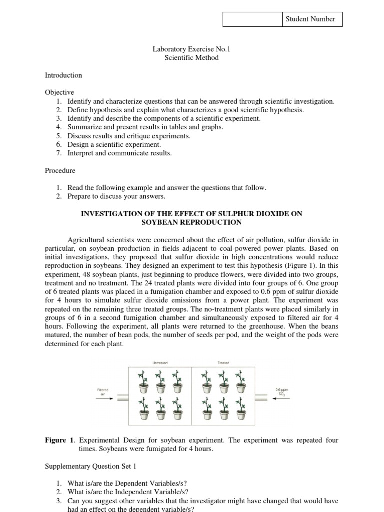 Laboratory Exercise No.1 | PDF | Experiment | Scientific Method