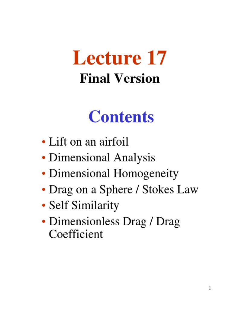 Aerodynamics And Fluid Mechanics Concepts Pdf Lift Force Airfoil