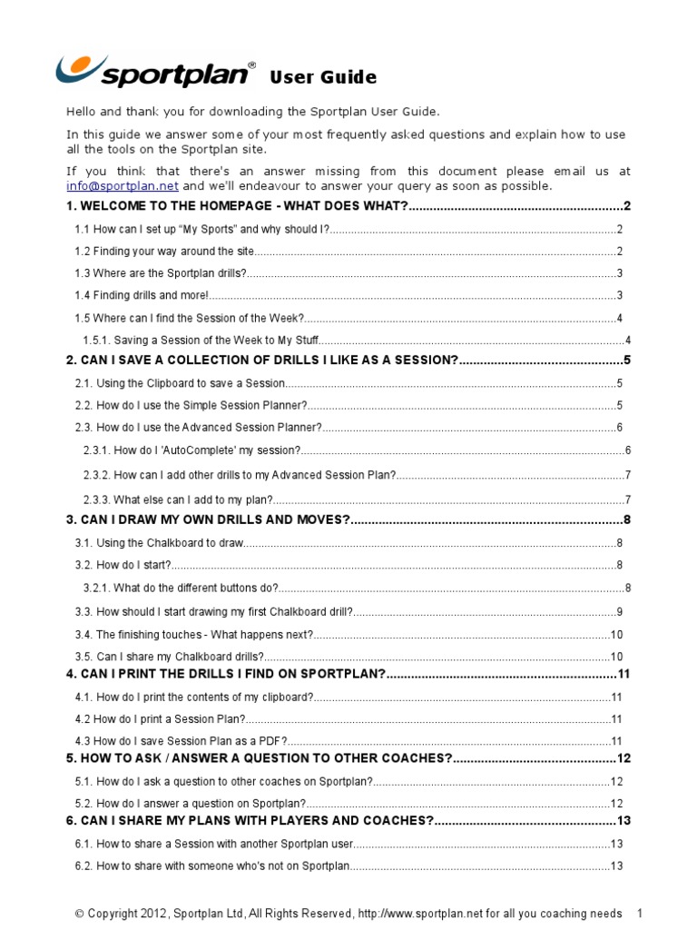 Sport Plan User Guide | PDF | Portable Document Format | Areas Of ...