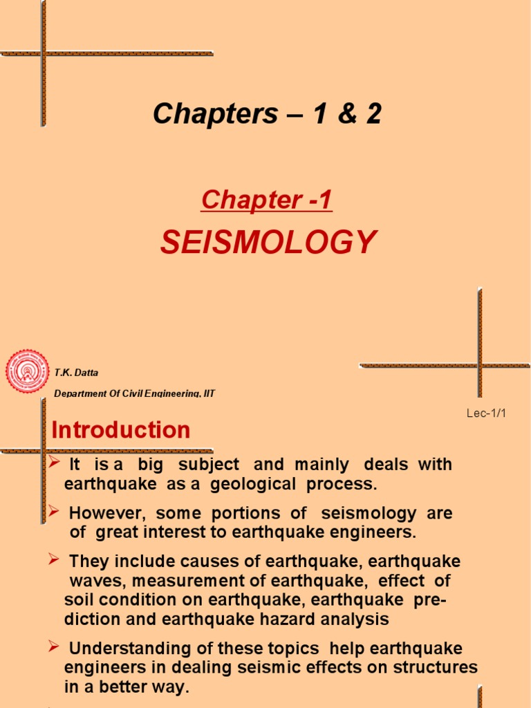 Seismic Analysis of Structures - I | PDF | Earthquakes | Plate Tectonics