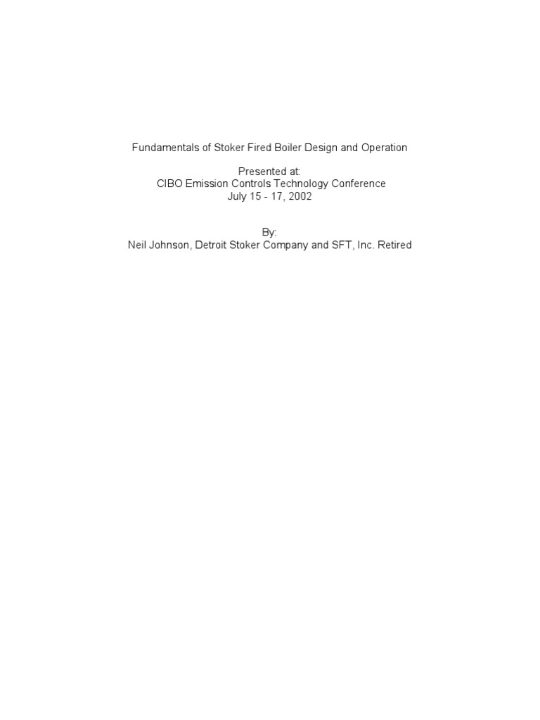 Stoker Boiler | PDF