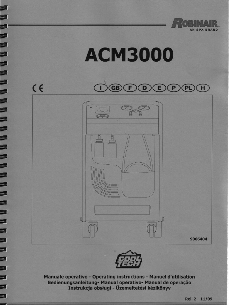 Robinair ACM 3000 | PDF | Continuum Mechanics | Transparent Materials