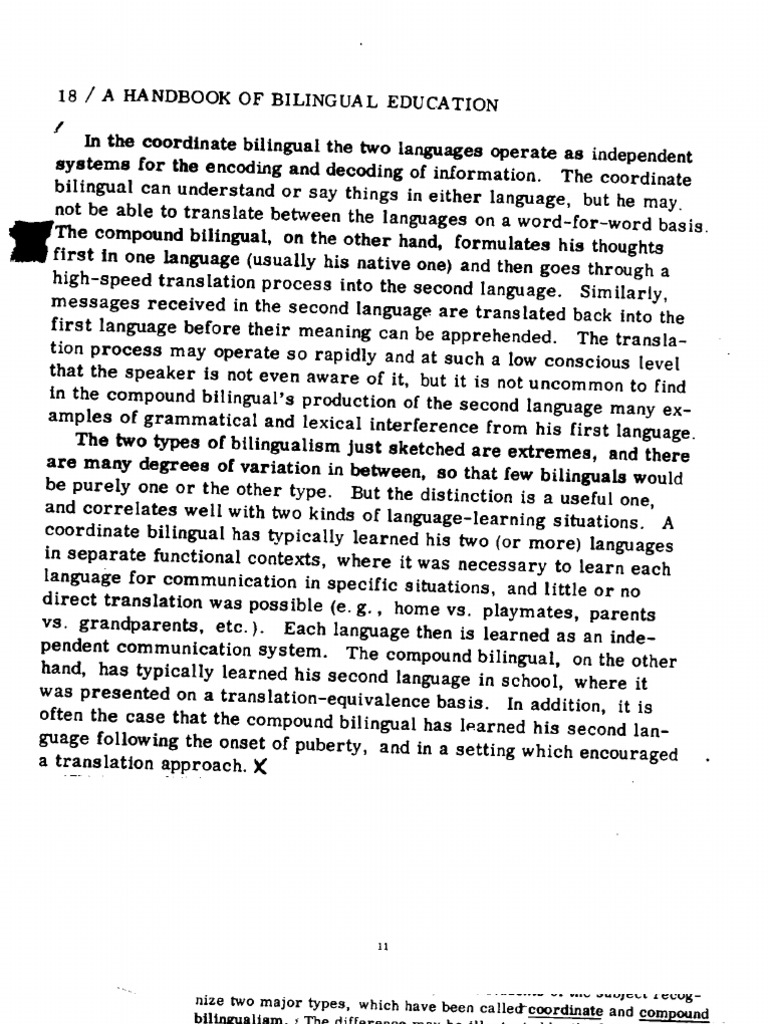 Coordinate vs. Compound Bilingual | PDF | Multilingualism | Translations