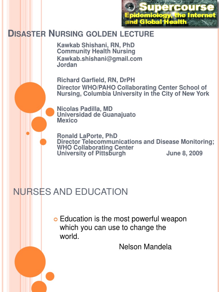 For EMERGENCY DISASTER NURSING | PDF | Nursing | Emergency Management
