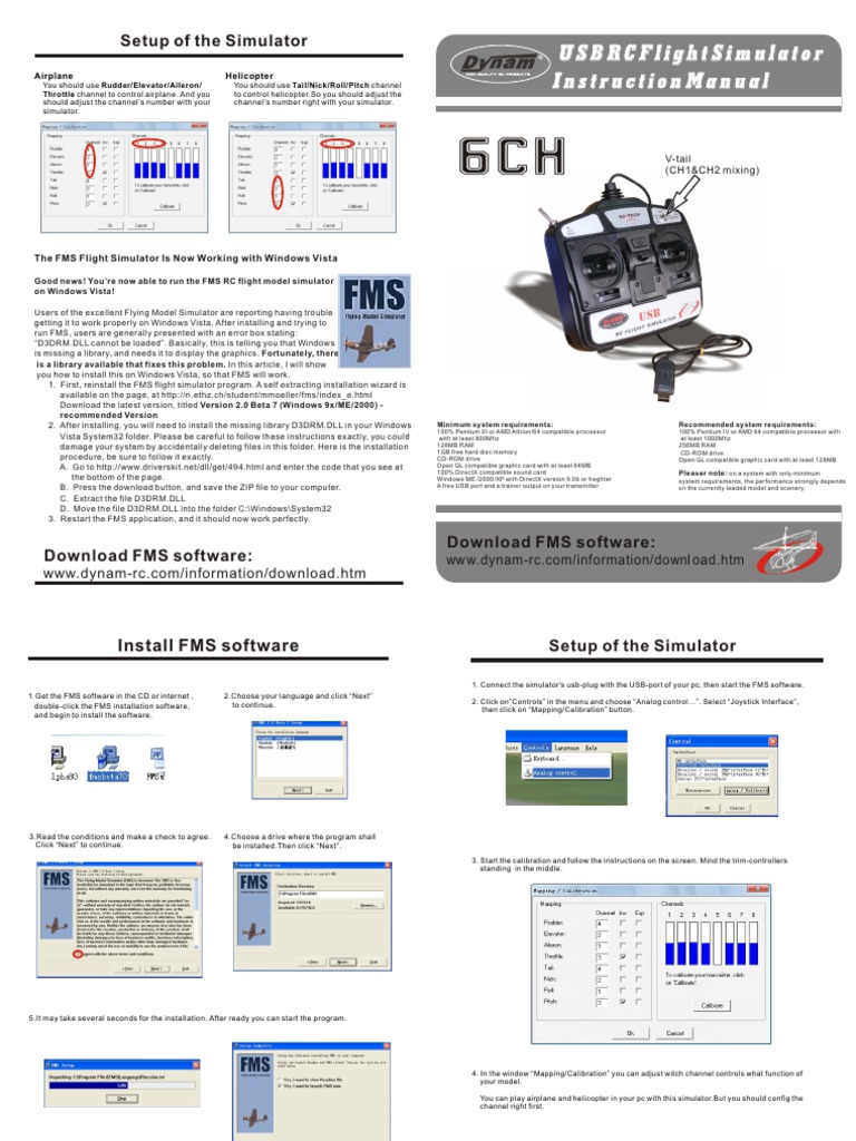 6ch Simulator Instruction Manual | PDF | Microsoft Windows | Windows Vista