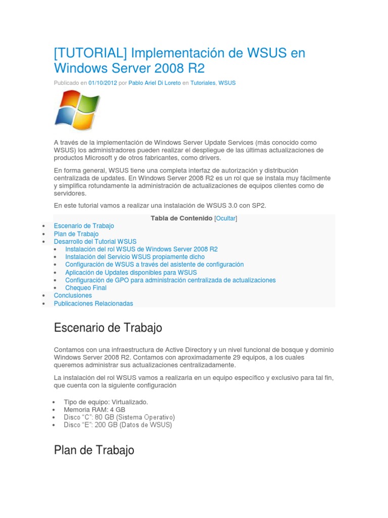 Tutorial Wsus | PDF | Microsoft Windows | Microsoft