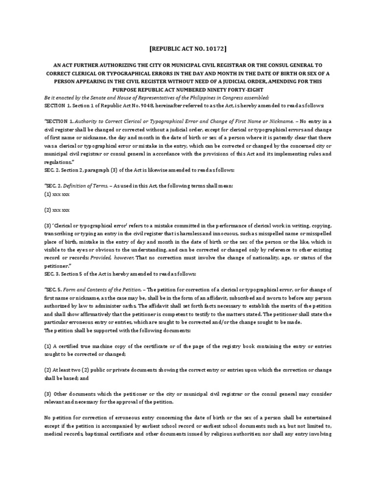 Amendments to Republic Act 10172 | PDF | Politics | Law