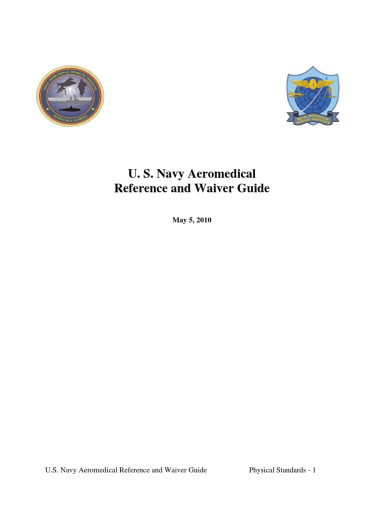 Waiver Guide US Navy2010 | PDF | Visual Acuity | United States Naval ...