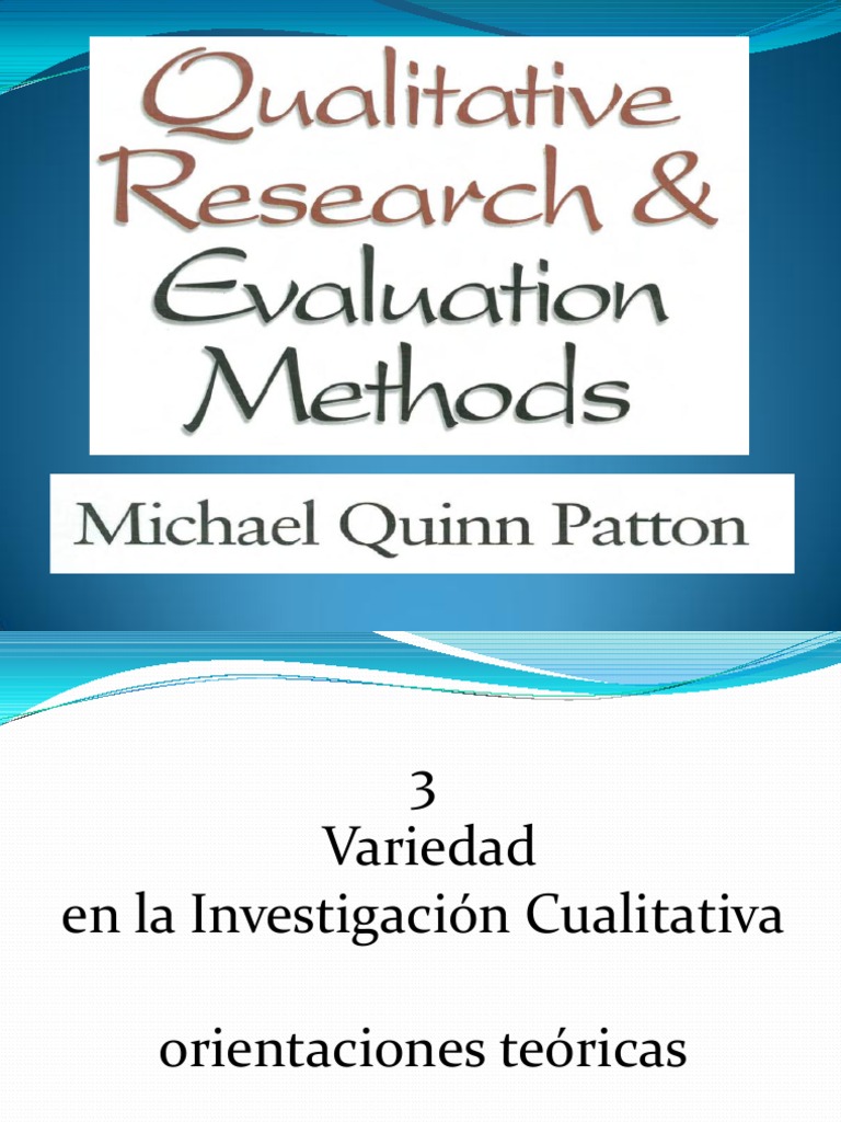Presentacion Quinn Patton | PDF | Hermenéutica | Interpretación del ...
