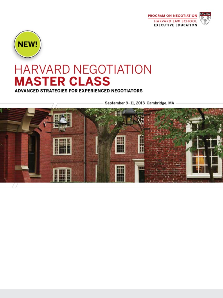 Negotiation Master Class Free Program Guide | PDF | Negotiation | Emotions