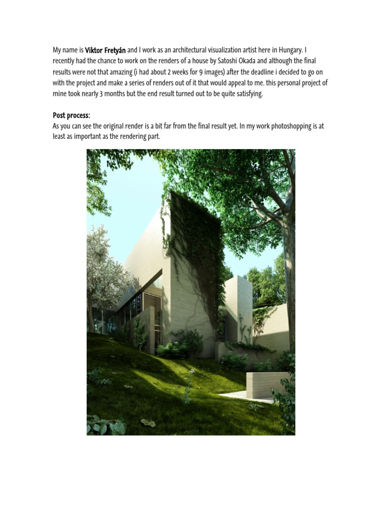 Architectural Rendering Techniques | PDF | Texture Mapping | Image Editing