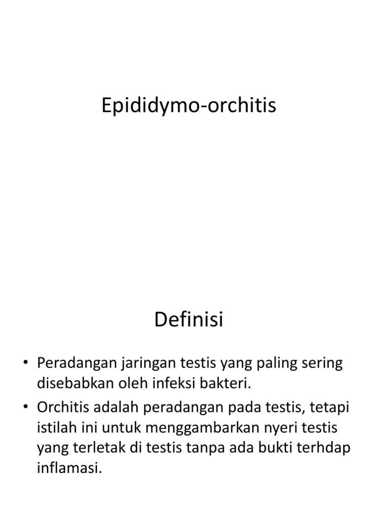 Epididymo Orchitis | Urinary Tract Infection | Sexually Transmitted ...