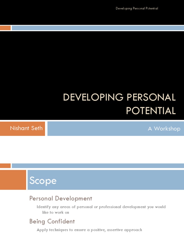 Develop Person. Potential | PDF | Thought | Self Awareness