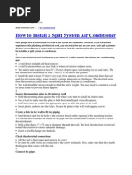 Split Type Aircon Installation Manual | PDF | Electrical Wiring | Leak