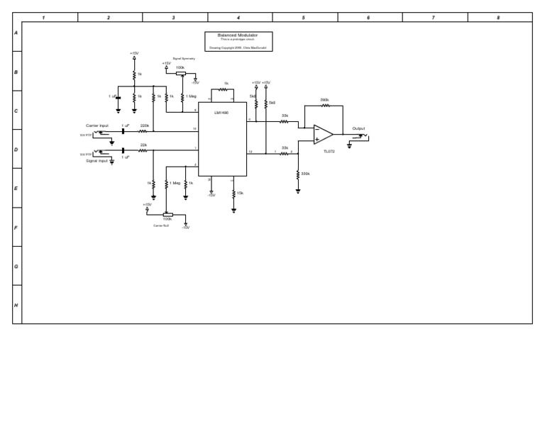 Balanced Modulator Circuit Diagram | PDF