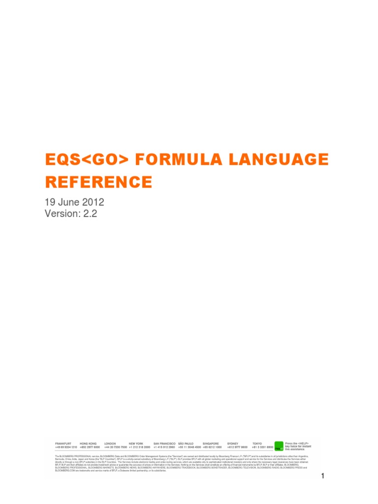 Bloomberg EQS | PDF | Trigonometric Functions | Logarithm