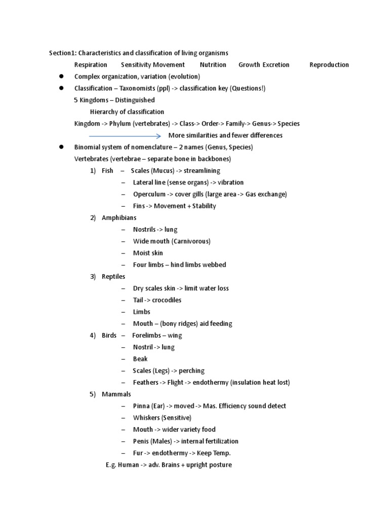 Classification of Living Organisms | PDF | Osmosis | Mouth
