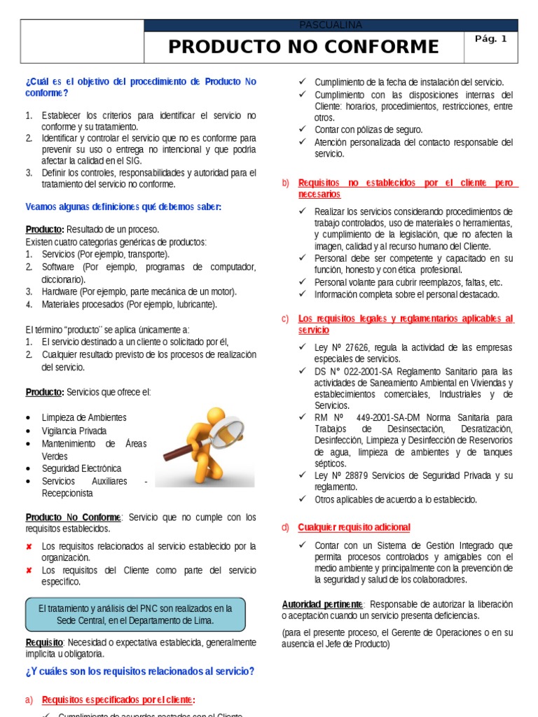 Guia Para El Producto No Conforme | Quality (Business) | Product (Business)