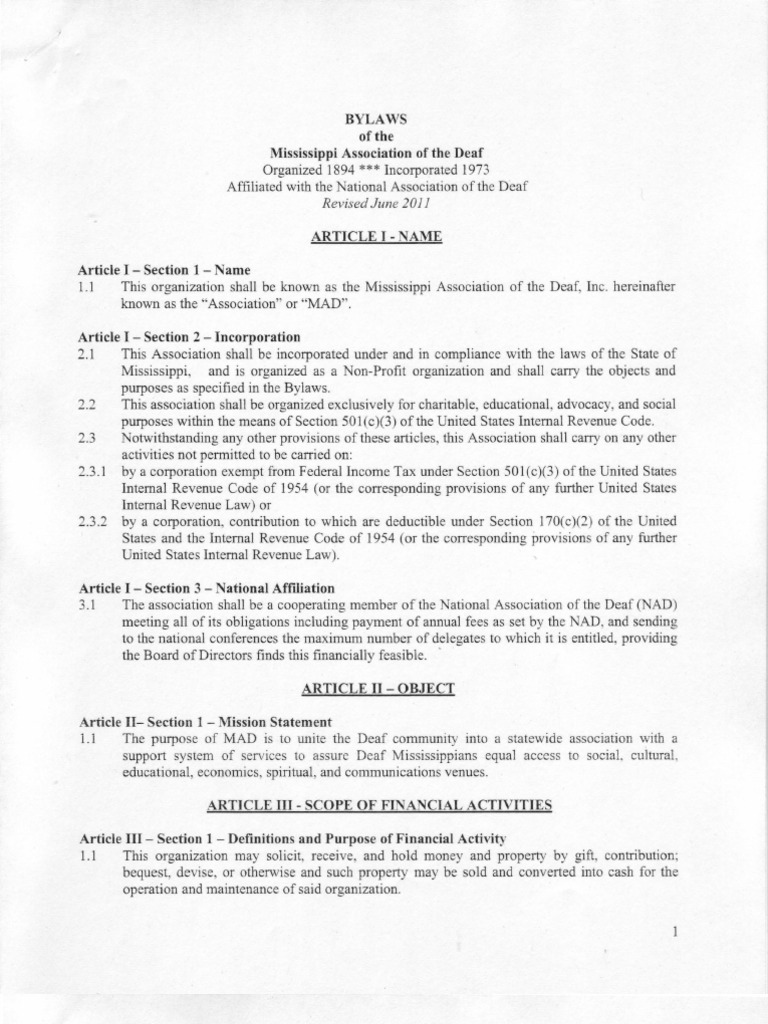 MAD Bylaw | PDF | Board Of Directors | Constitutional Amendment