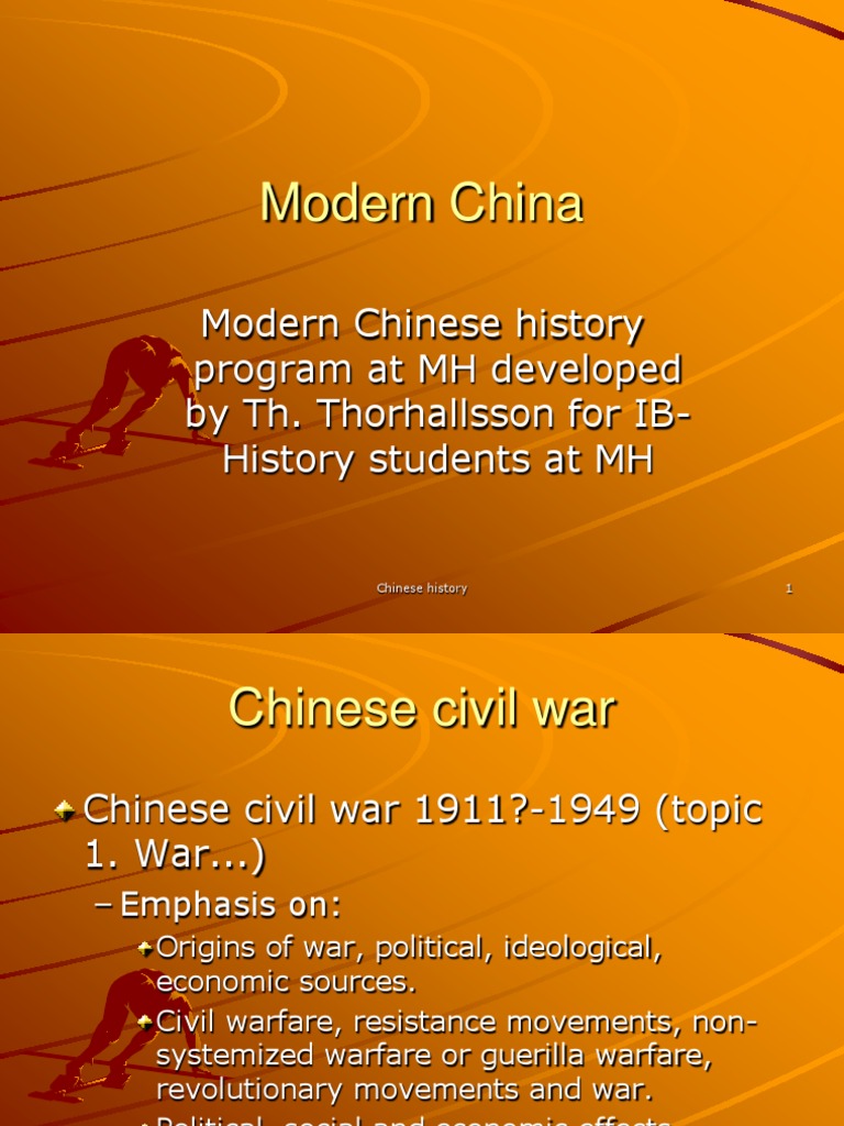 Modern China: Modern Chinese History Program at MH Developed by Th ...