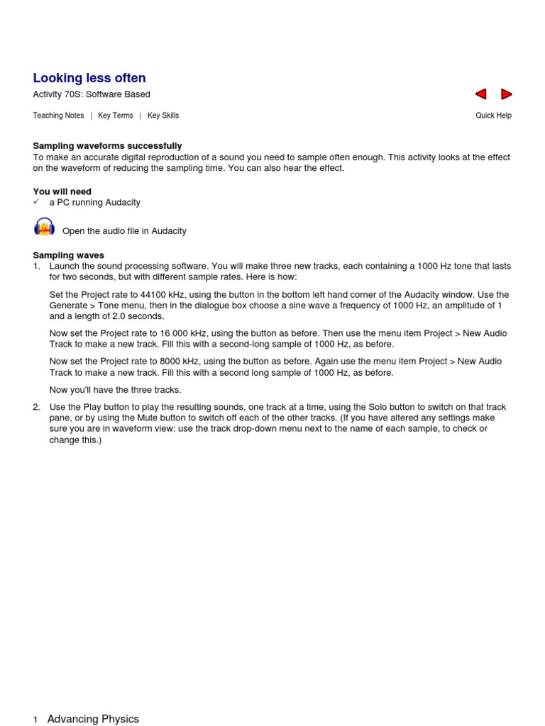 Audacity Exercises For Chapter 3 | PDF | Pitch (Music) | Spectral Density