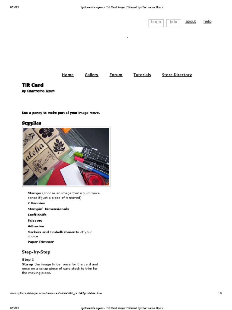 Tilt Card | PDF | Home & Garden