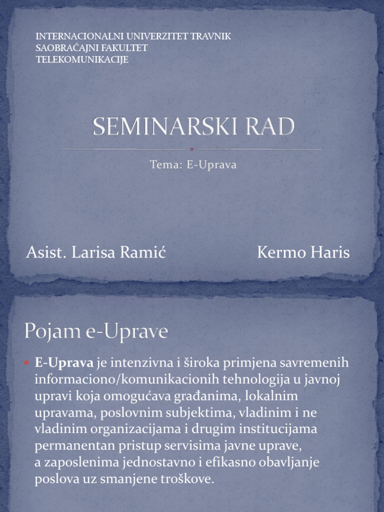 E-Uprava Prezentacija | PDF