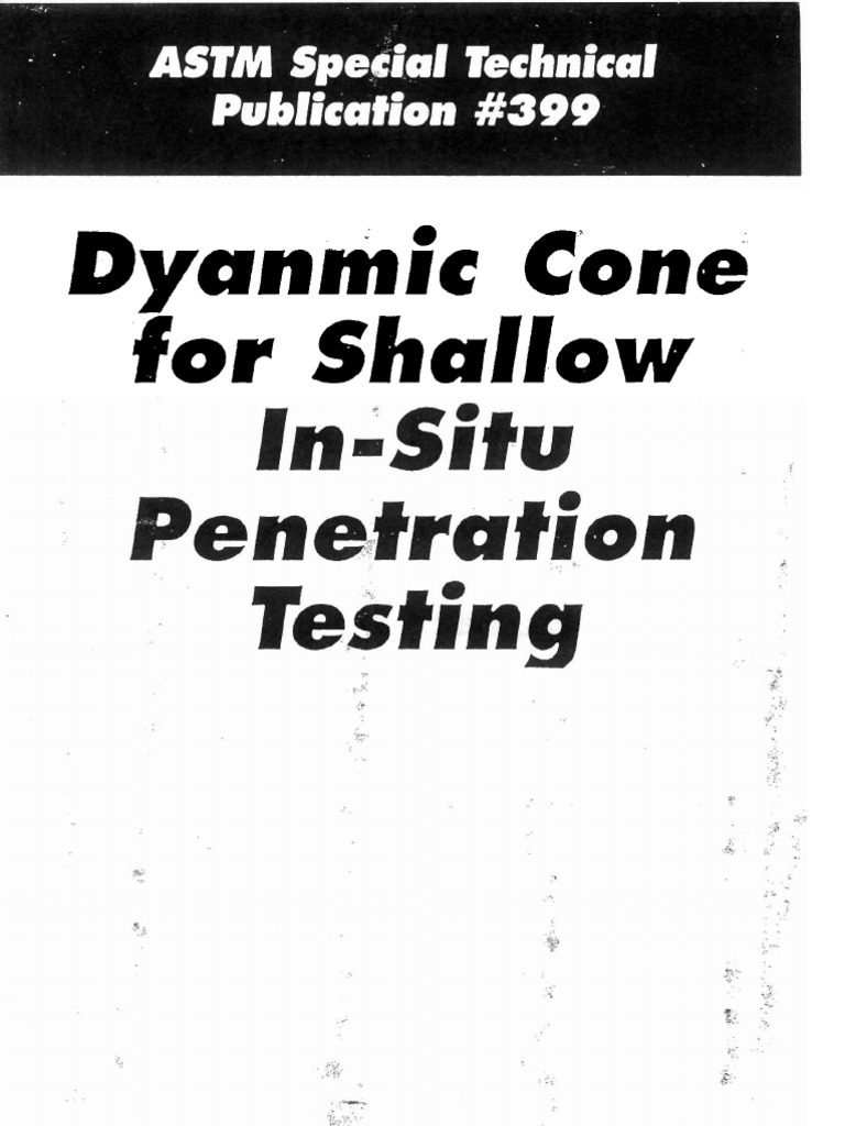 Dynamic Cone Penetrometer Testing | PDF