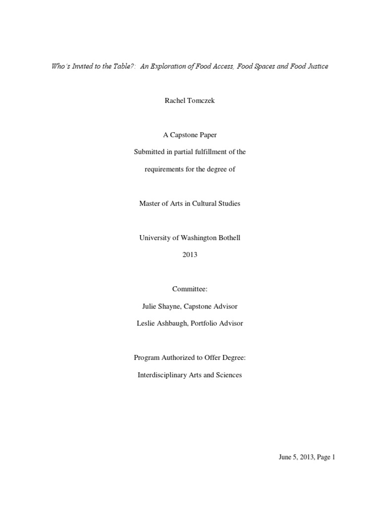Final Capstone Paper | PDF | Farmworker | Supplemental Nutrition Assistance Program