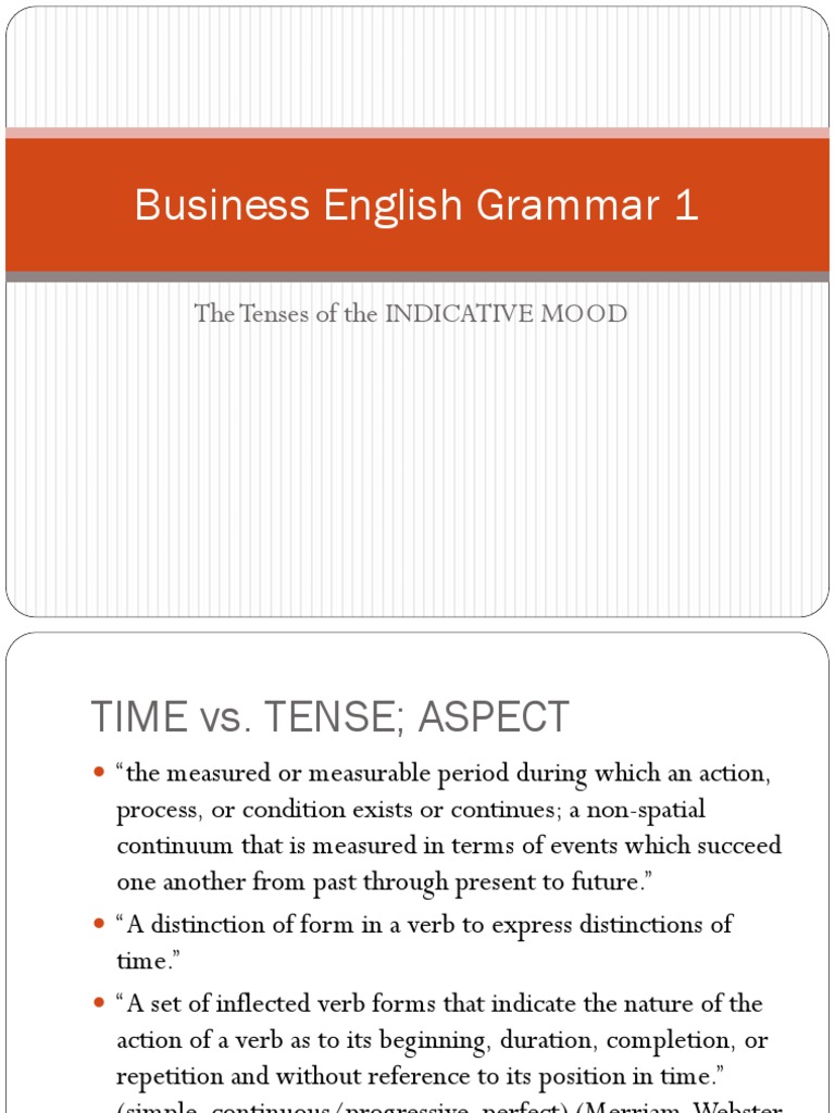 Business English Grammar C1 | PDF | Verb | Linguistic Morphology