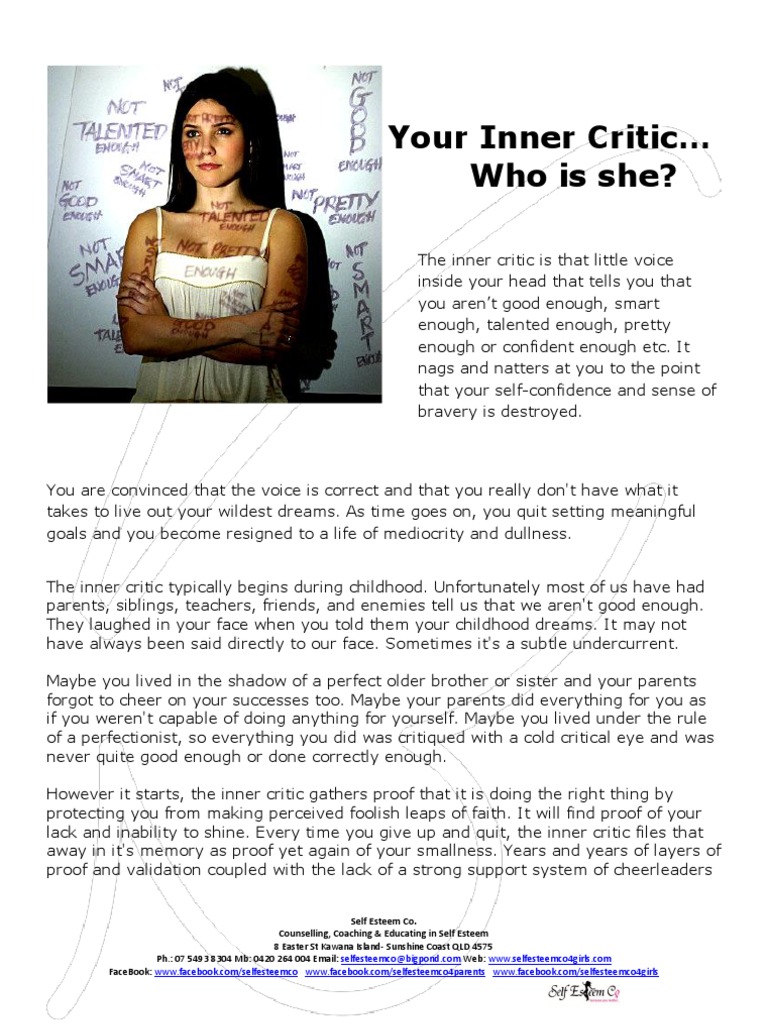 Your Inner Critic | PDF | Self Esteem | Facebook