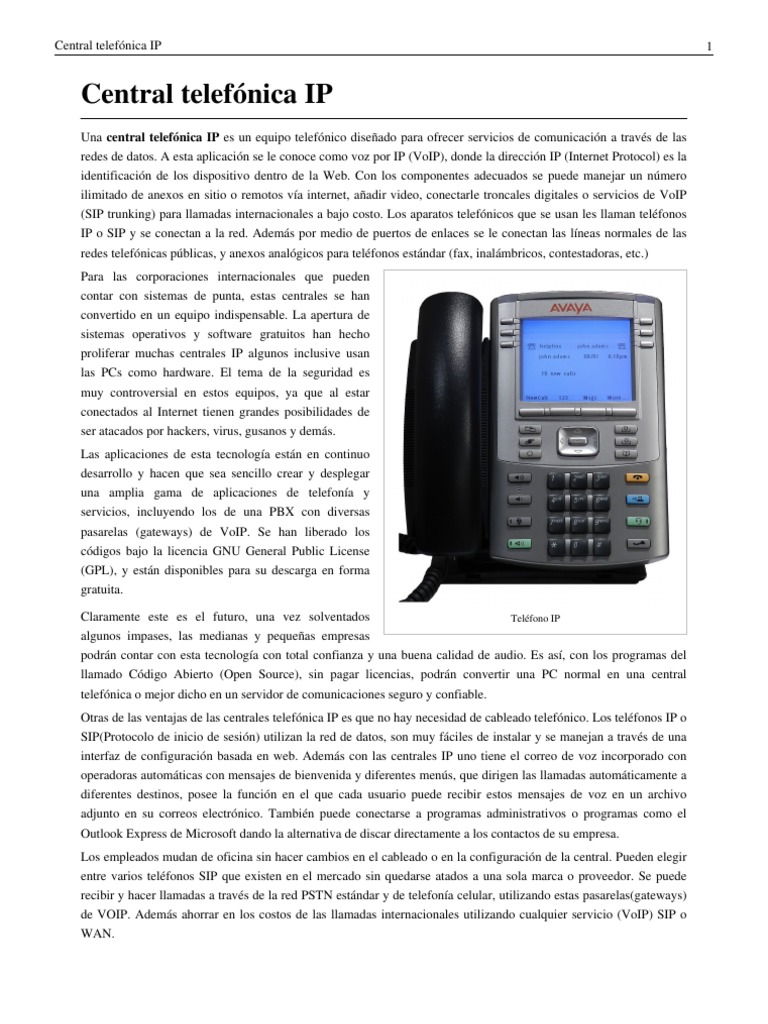 Central telefónica IP | Voz sobre IP | Telecomunicaciones