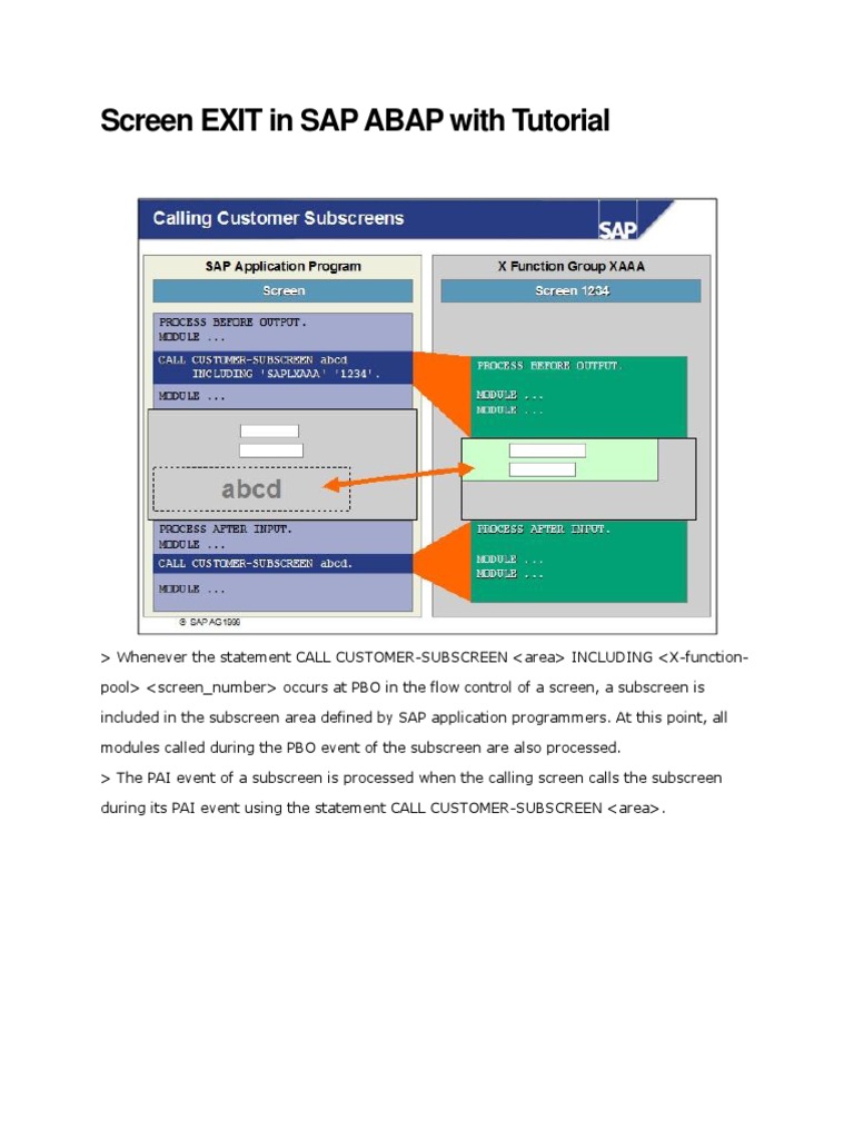 A Step-by-Step Guide to Enhancing an SAP Screen to Include Extra Fields | PDF | Systems ...