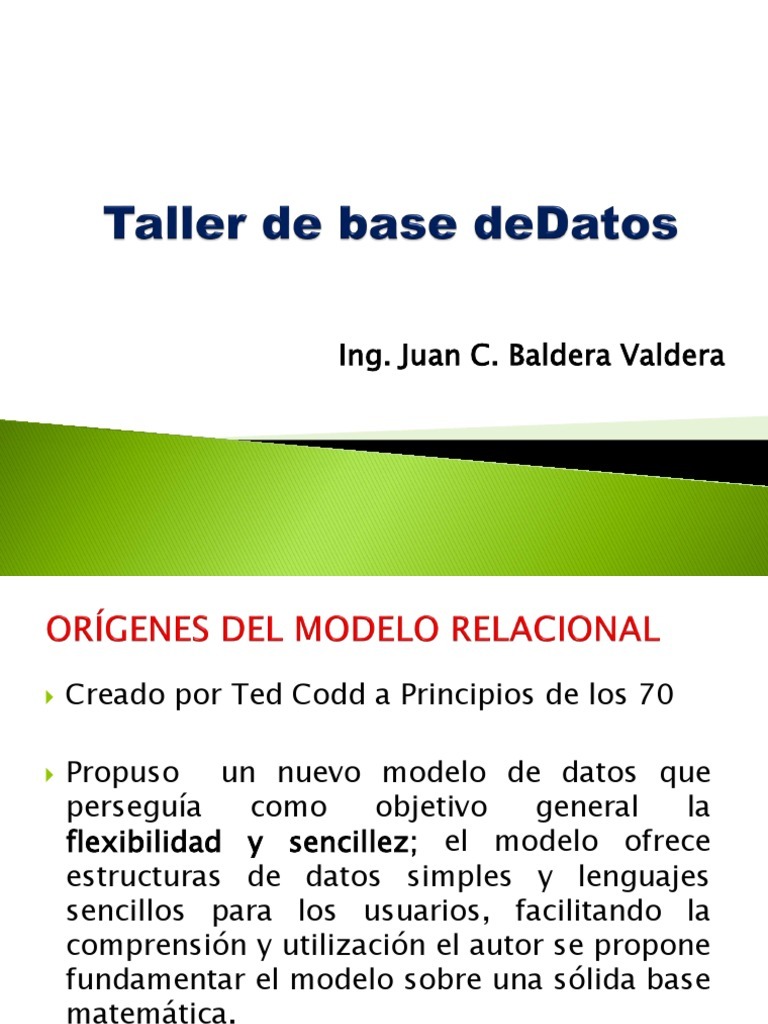 Clase Modelo - TBD | Descargar gratis PDF | Base de datos relacional ...
