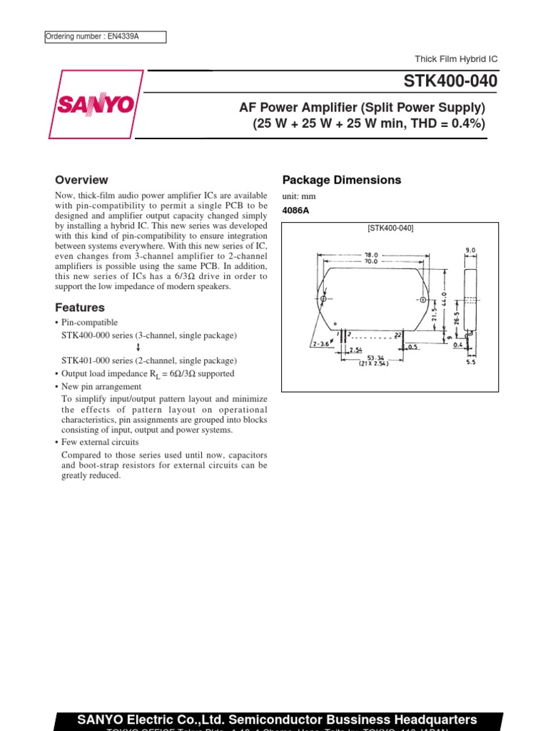 STK400-040 | Capacitor | Amplifier