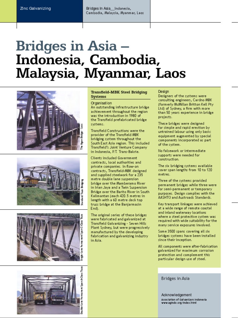 Transfield-MBK Steel Bridge Systems Overview | PDF | Bridge | Galvanization
