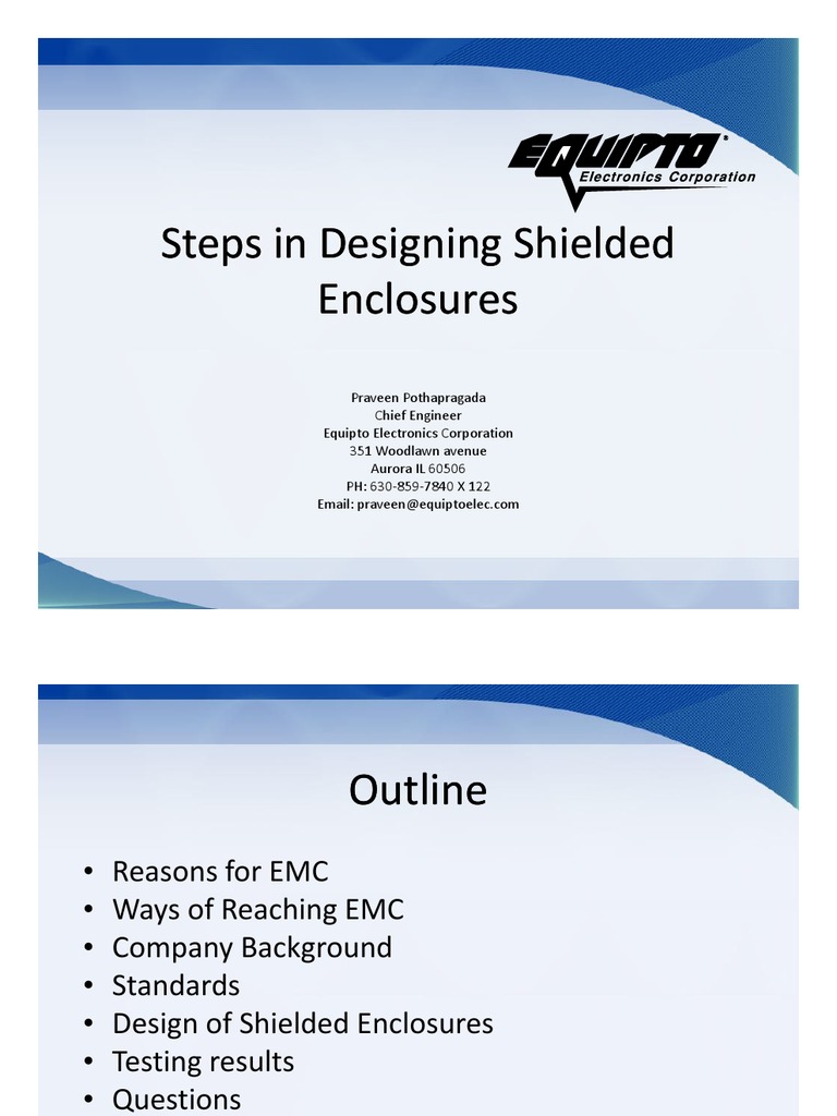 Stepes in Designing Shielded Enclosures | PDF | Electromagnetic ...
