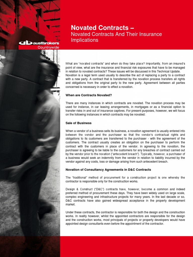 Novated Contracts | PDF | Indemnity | Insurance