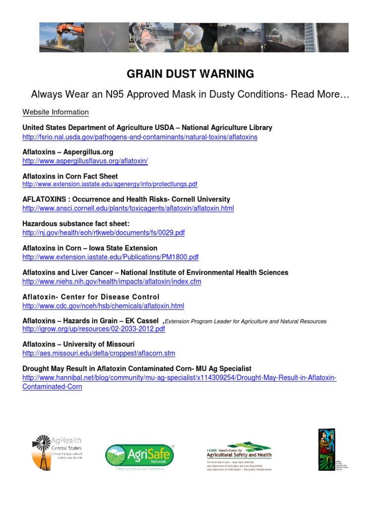Grain Dust Warning | PDF | Toxicology | Occupational Safety And Health