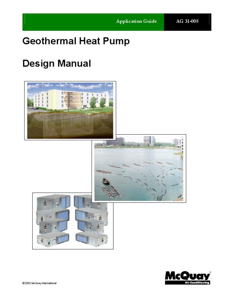 (McQuay Incorporated) Geothermal Heat Pump Design Manual | PDF