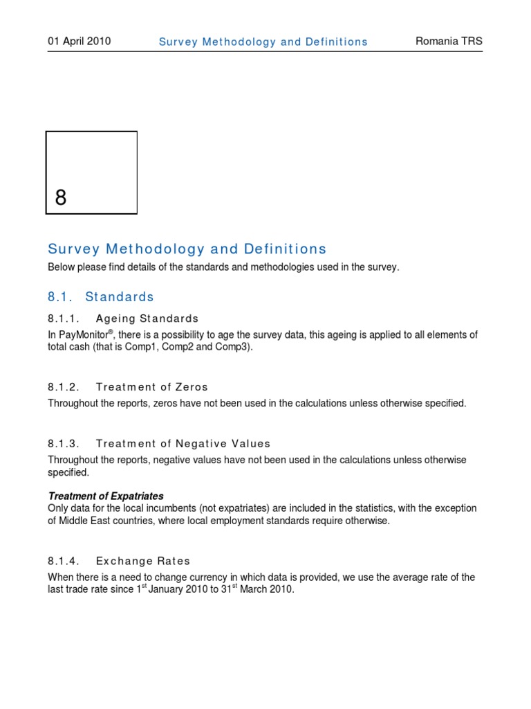 7 Benchmarking Mercer 2010 Methodology | PDF | Employee Benefits | Pension