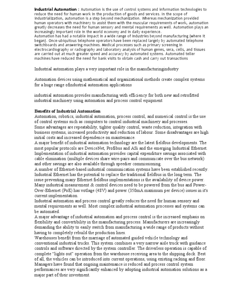 Industrial Automation | PDF | Automation | Machines