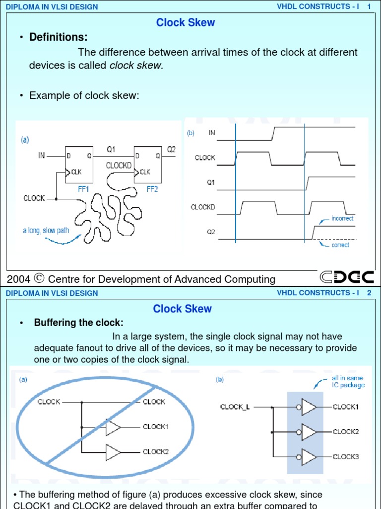 Clock Skew | PDF | Electronic Circuits | Telecommunications Engineering